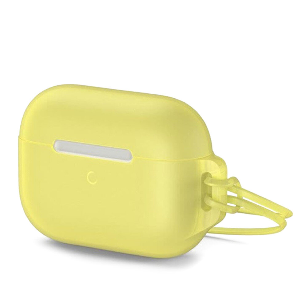 Чехол Baseus Let's go Jelly Lanyard для iPods pro Жёлтый (с жёлтым ремешком)