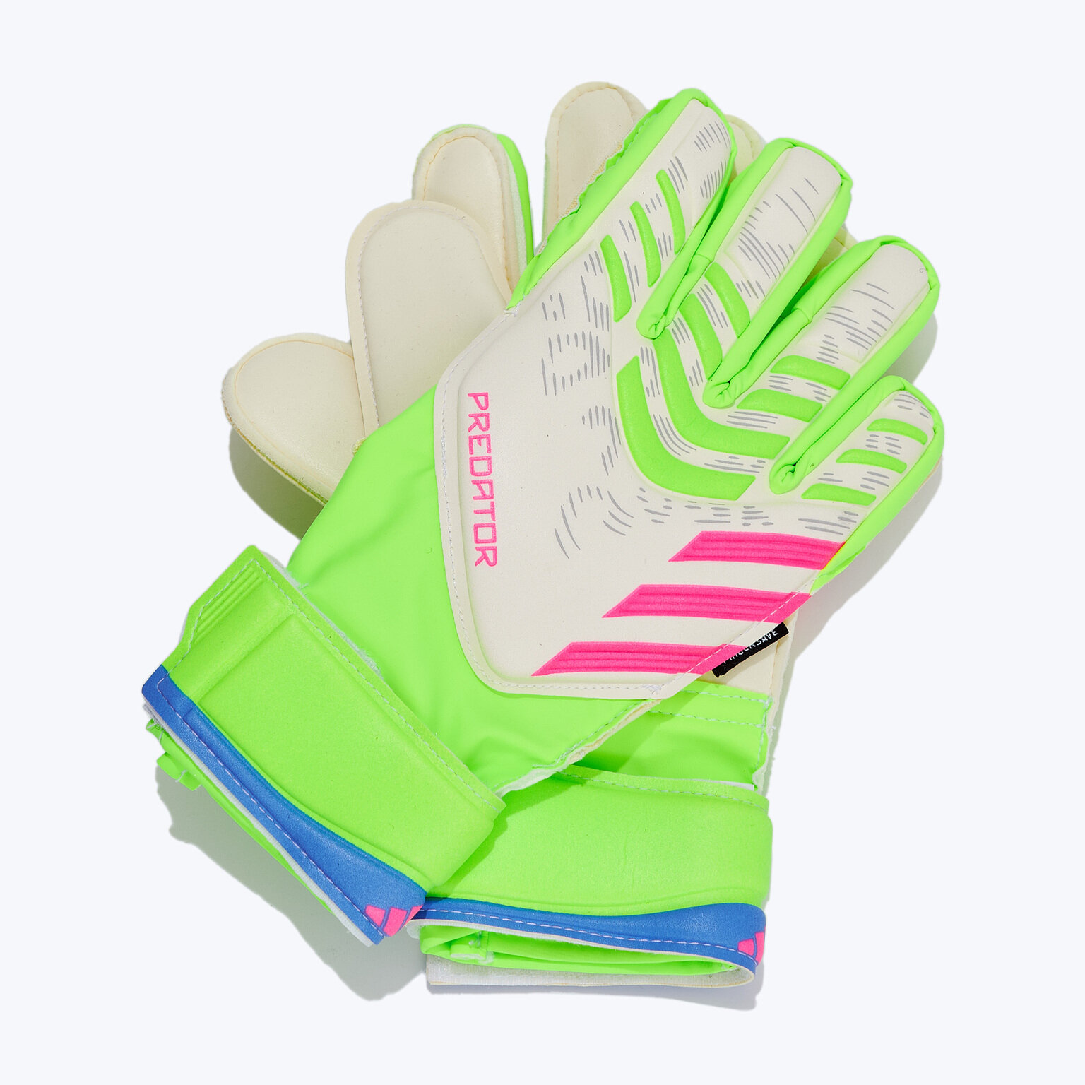 Перчатки вратарские детские Adidas Predator GL MTC FS JH3810, размер 5.5, Белый - Зеленый