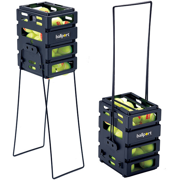 Корзина для мячей Tourna (Unique) Ballport x36 мячей Black BPD-36