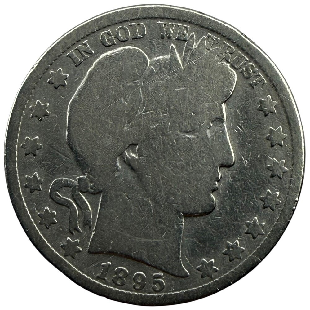 США 50 центов (1/2 доллара) 1895 г. (Полдоллара, Барбер) (O)