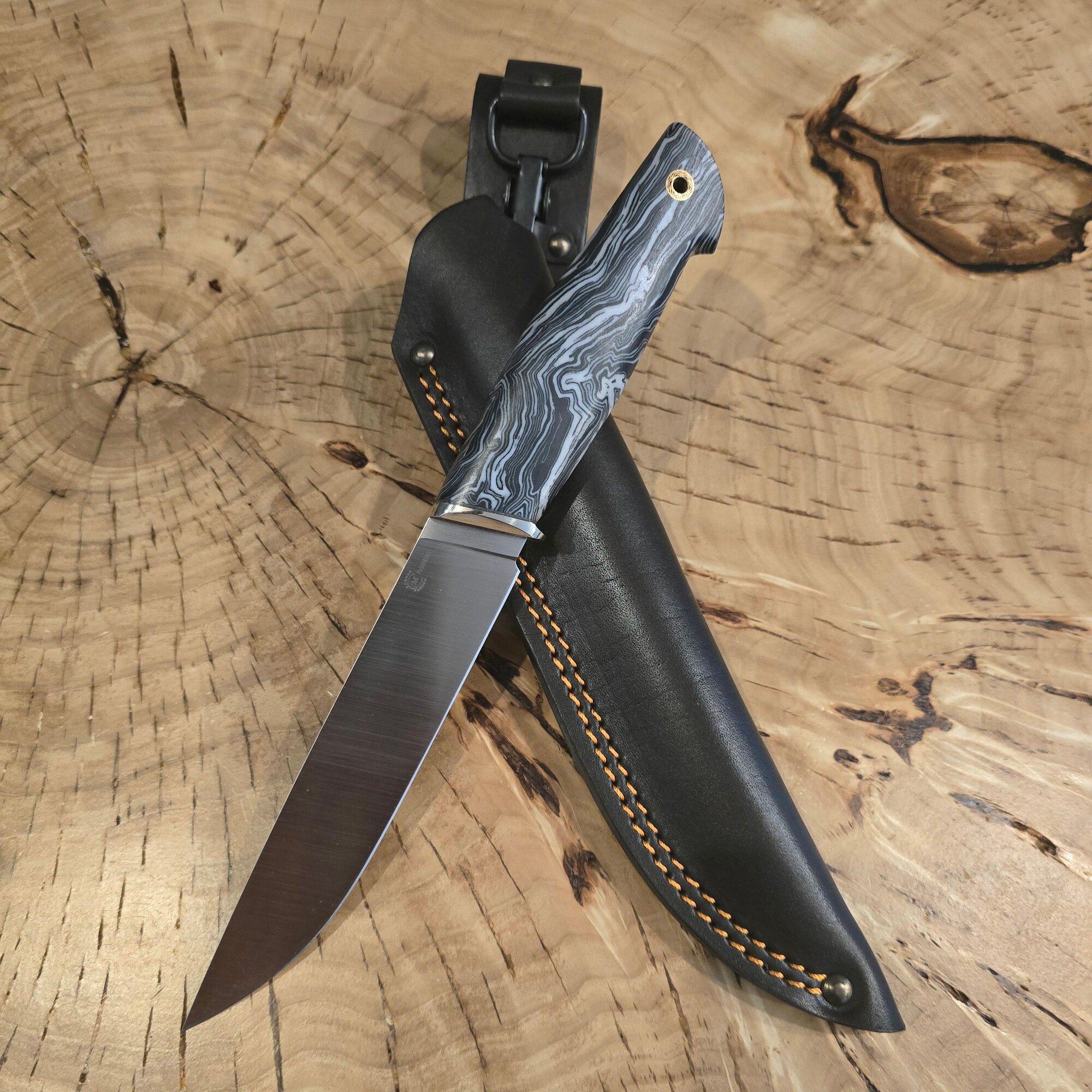 Нож Пантера, сталь М398, рукоять микарта, Мастерская Семина