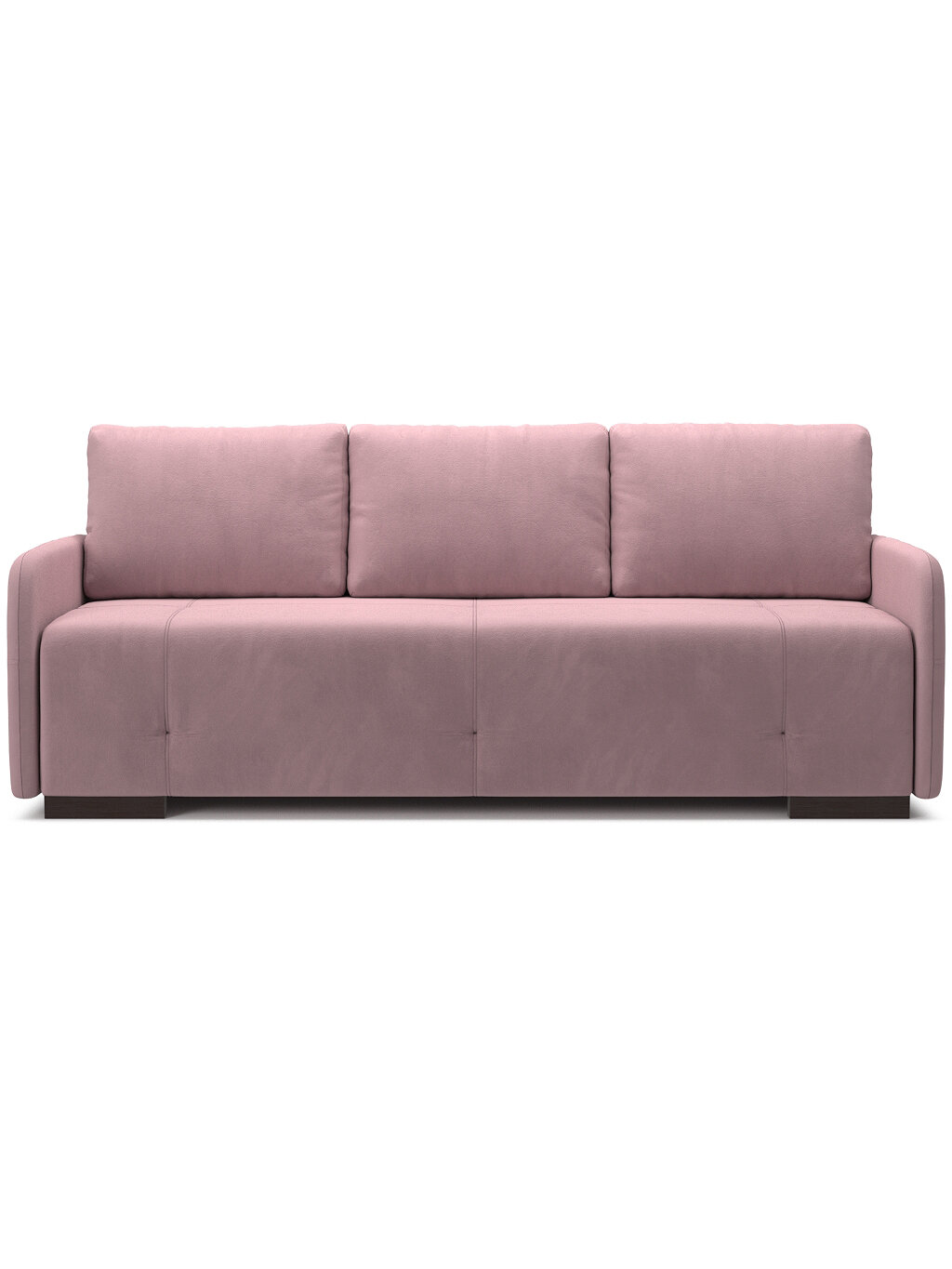 Диван-кровать раскладной PUSHE Арти Slim велюр, розовый Balance 312