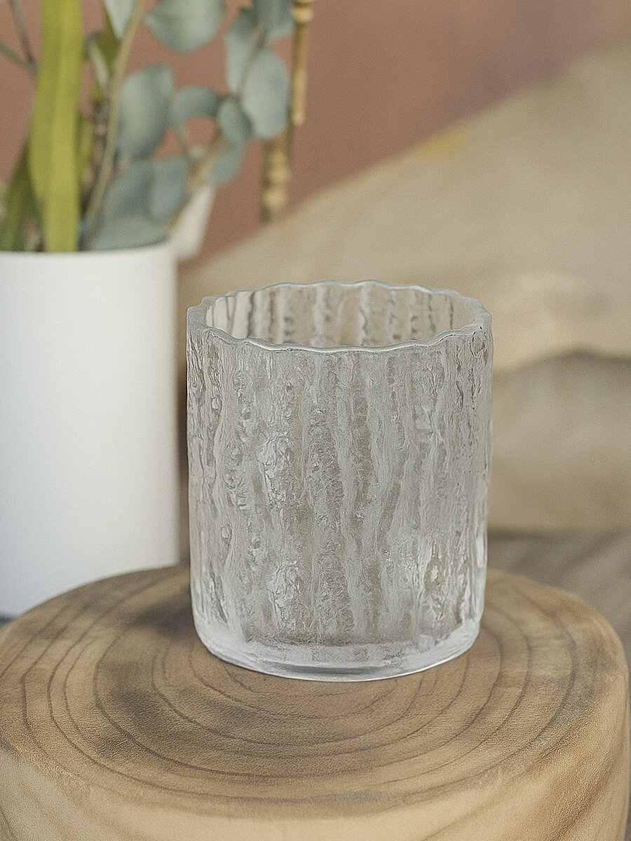 Стакан для зубных щёток стеклянный ND Play для ванной Холодный (Frozen) (размер: 8x8x9,8 см)