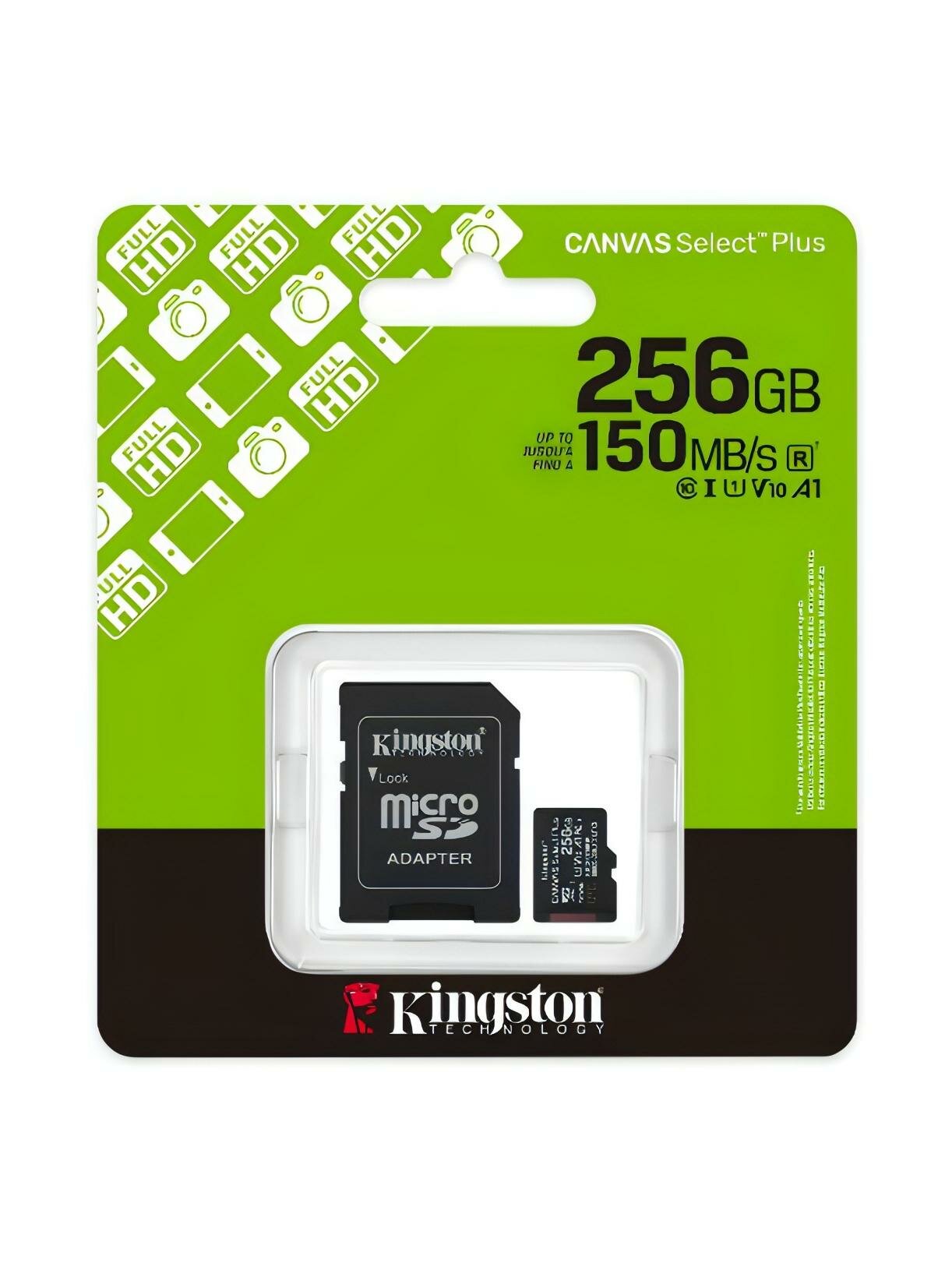Карта памяти MicroSD Kingston Canvas Select Plus Gen3 256GB