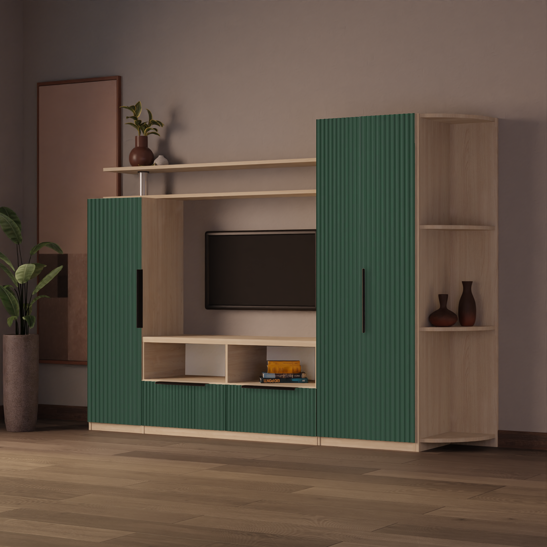 Стенка №2 Ольга профильные ручки