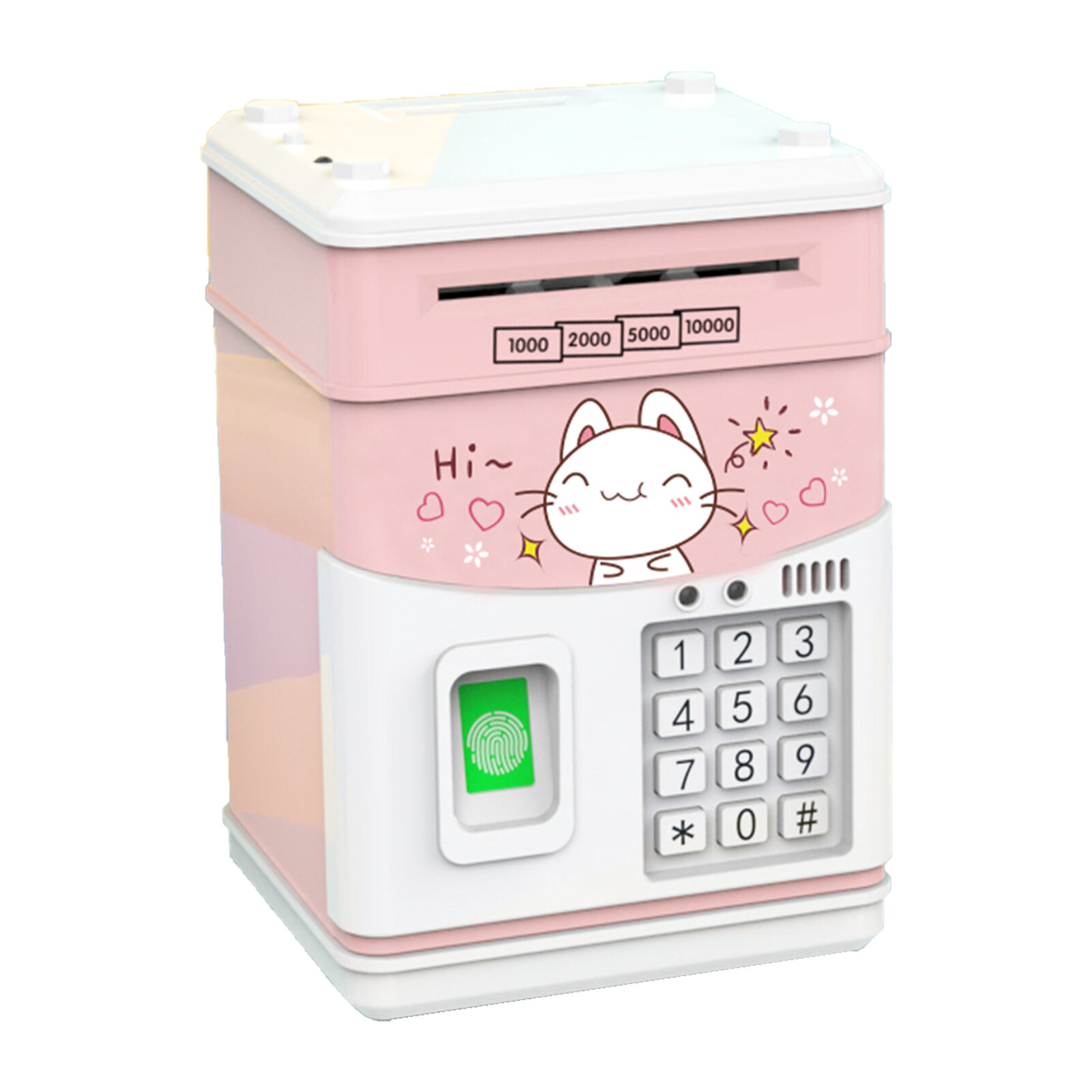 Банкомат-копилка Happy Cat 830 с отпечатками пальцев для детей, 11 веселых песен и креативный депозитный автомат с защитой паролем и безопасным хранилищем для детских сбережений