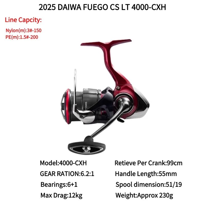 DAIWA FUEGO CS LT Спиннинговые катушки 4000-CXH