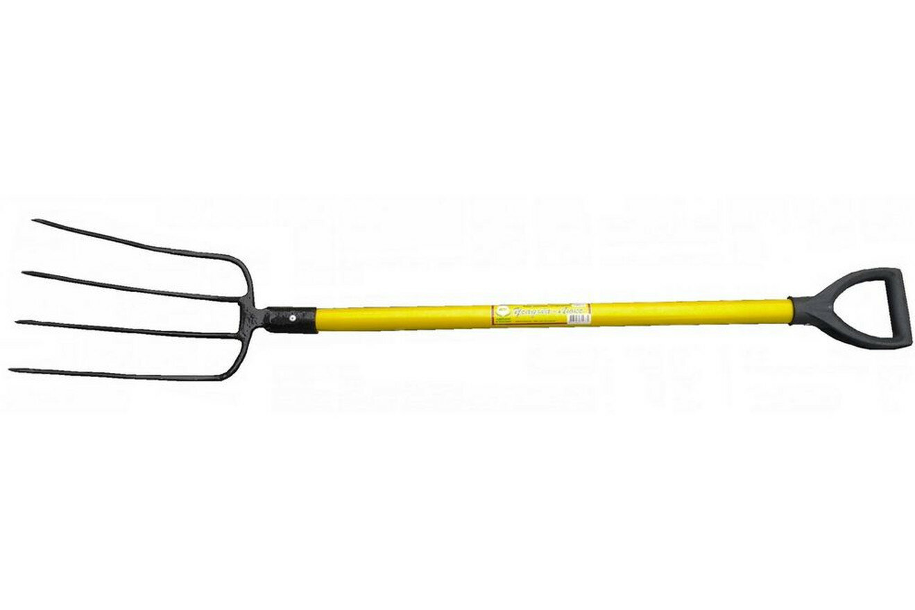 Вилы навозные 4-х рогие с черенком и V-ручкой Вилы навозные 4-зубые с черенком и V-ручкой