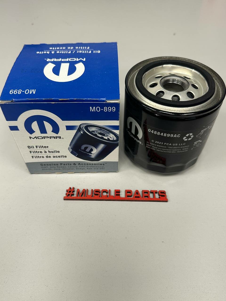 Фильтр масляный MO899 Chrysler / Jeep / Dodge 2.7, 3.5, 5.7, 6.1, 6.2, 6.4 2008+ 4884899AC