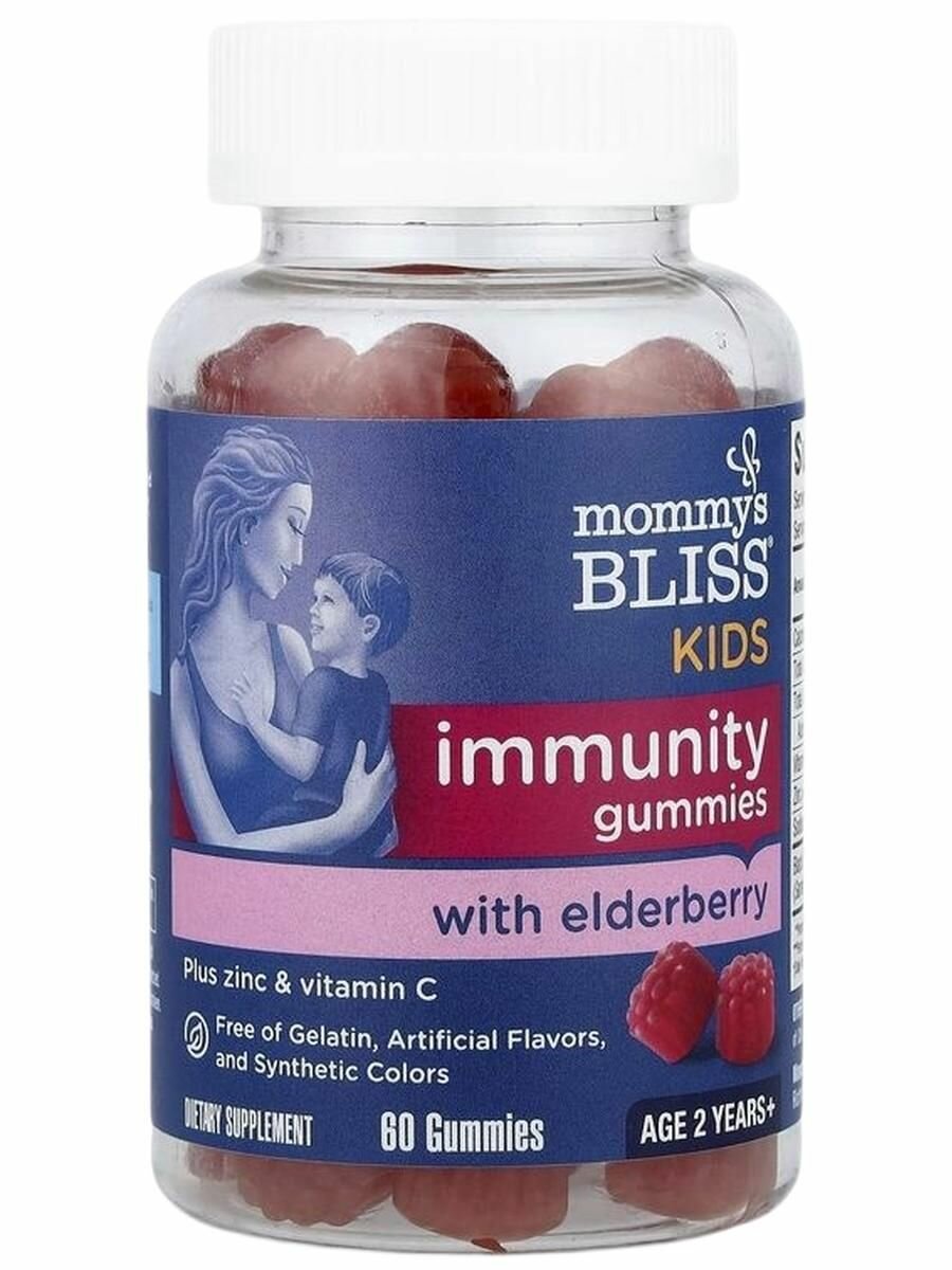 Mommy's Bliss, Kids, поддержка иммунитета для детей, 60 жевательных мармеладок