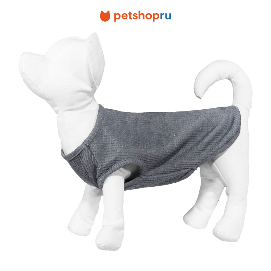 Yami-Yami одежда Майка для собак, серая, размер L, спинка 35 см