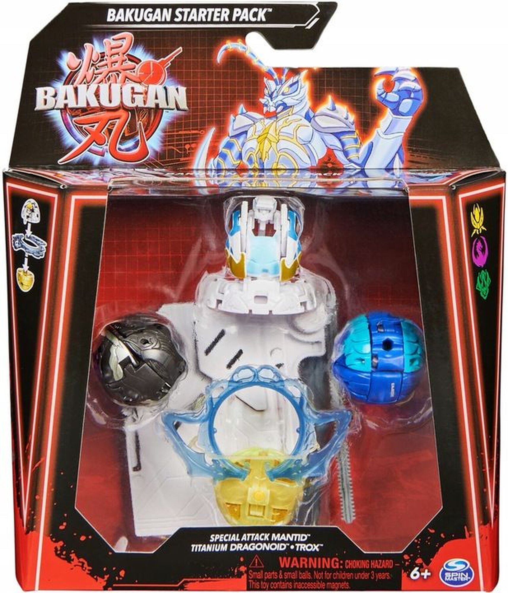 Фигурка Bakugan 3.0 Starter Pack - Стартовый набор 3 фигурки + карты - Бакуган 6066989, 20142086