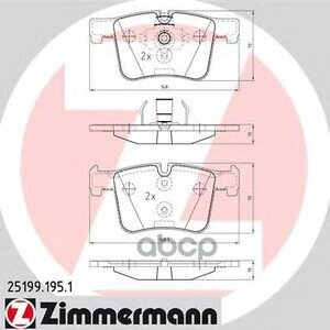 Комплект тормозных колодок Zimmermann арт. 25199.195.1