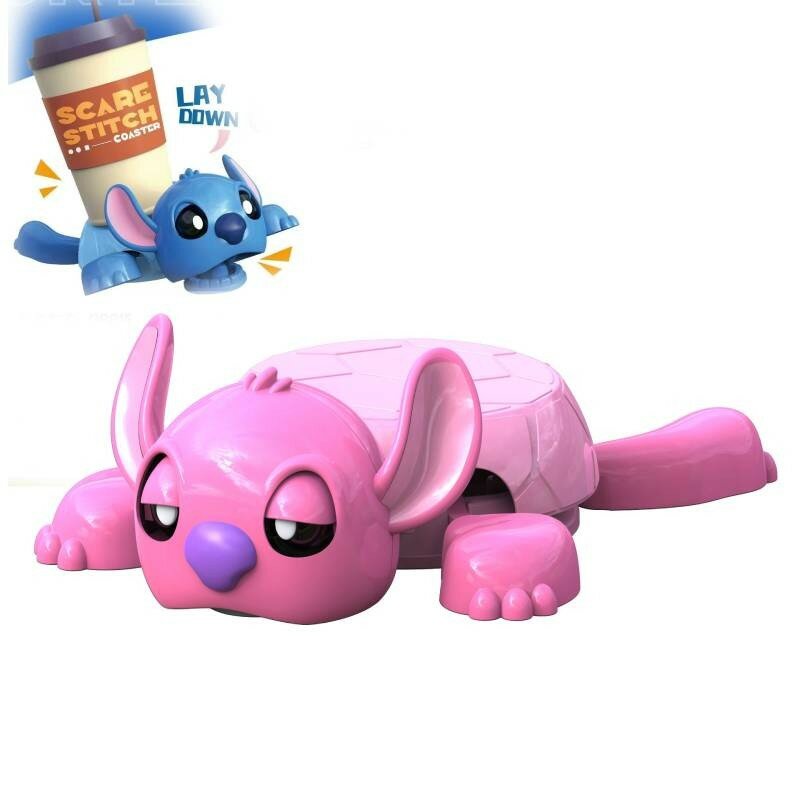 Подставка пластиковая лило с встроенной подставкой для телефона для домашнего стола розовая