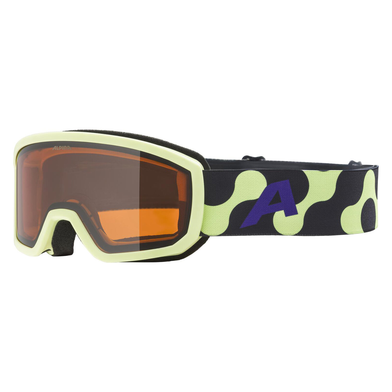 Маска горнолыжная ALPINA Scarabeo Junior Sunny-Lime Matt/Orange S2 (US: S)