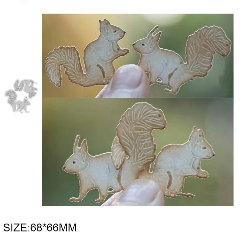 Металлические штампы Рождественская белка для скрапбукинга