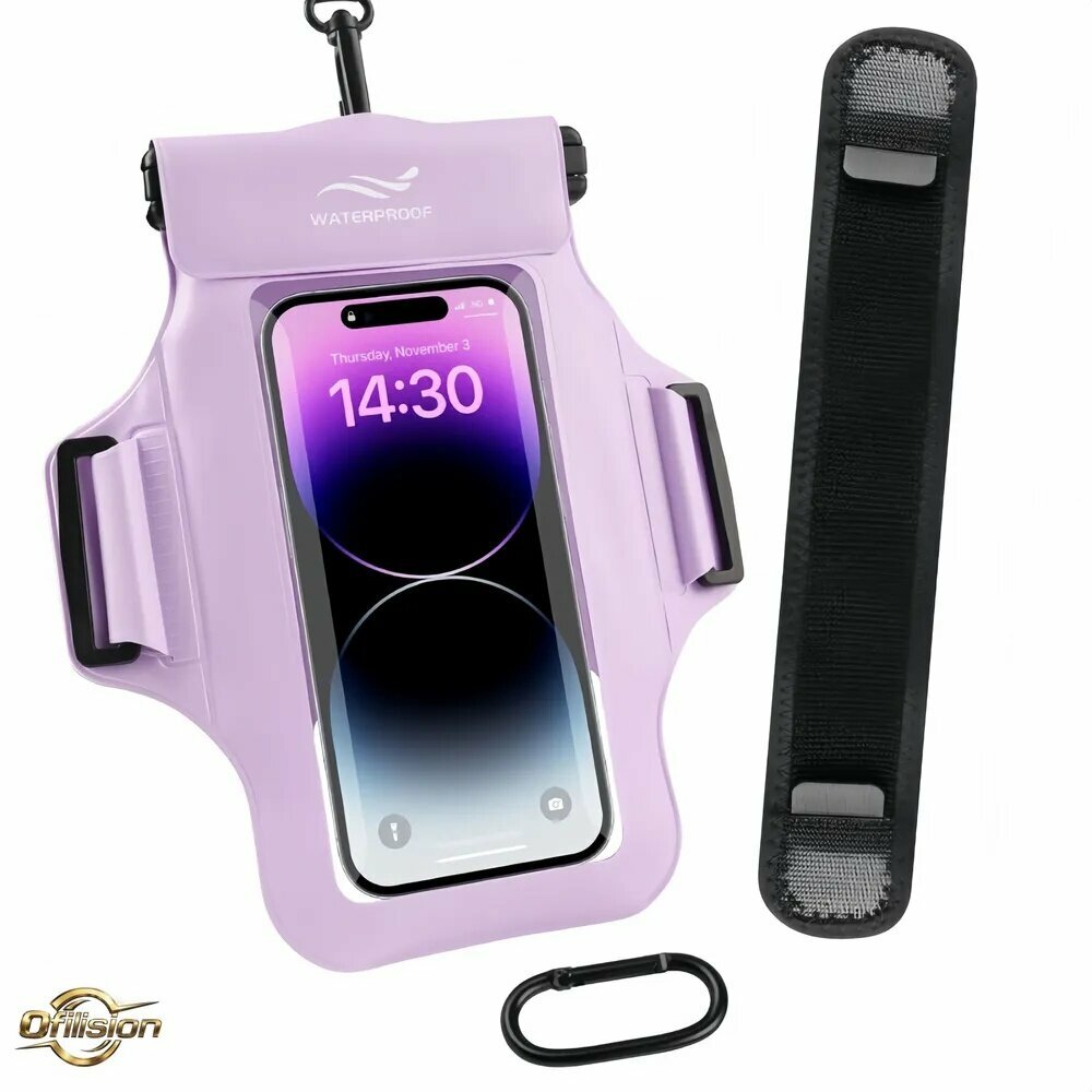 Водонепроницаемый чехол для телефона до 7 дюймов с поплавком и ремнем на руку для подводной съемки, плавания, серфинга