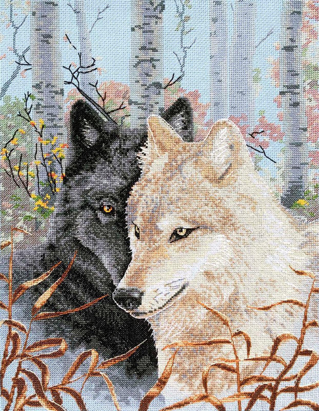 Набор для вышивания "Волки" 30х40см, 03.014.21