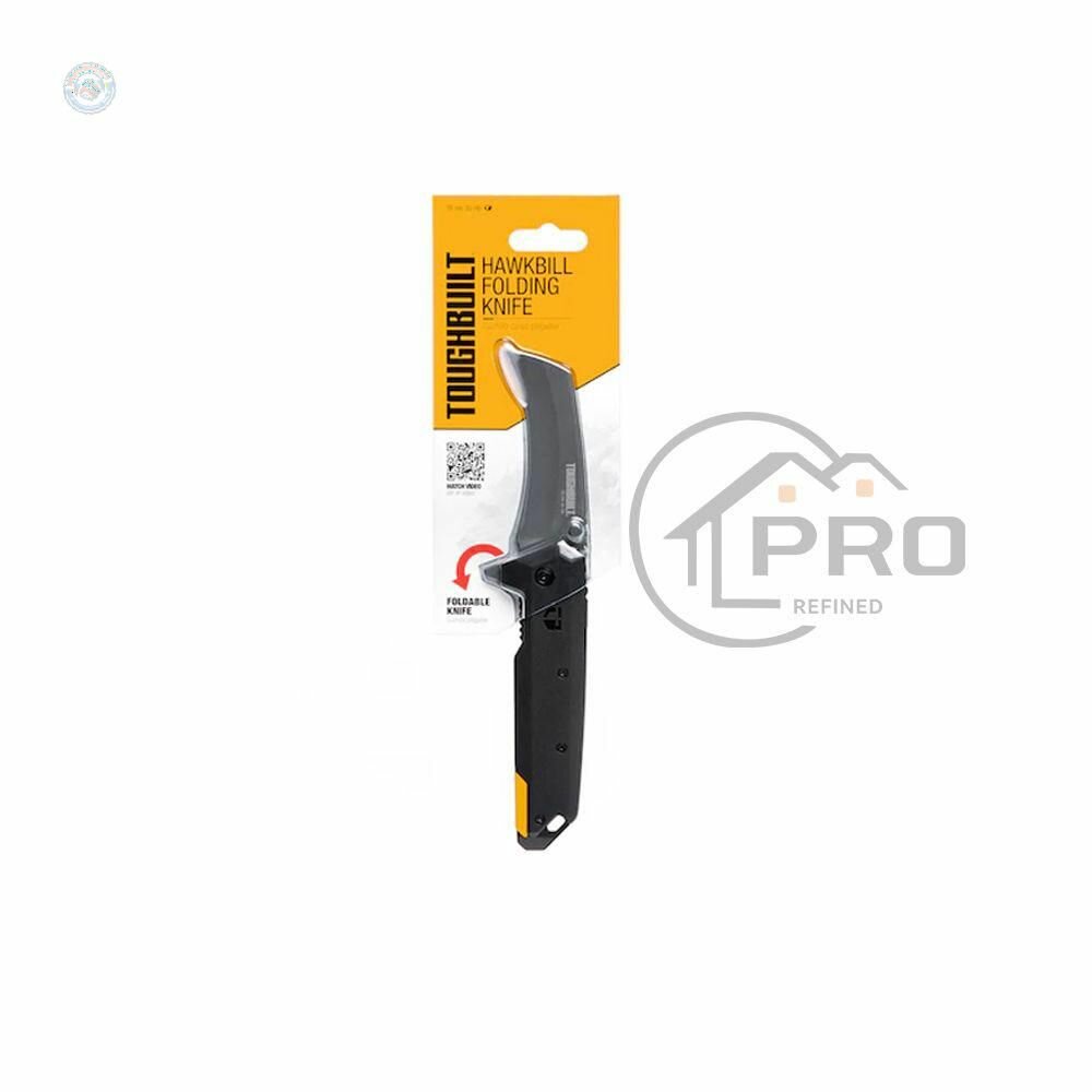 Кабелерез складной ToughBuilt Hawkbill, одноручное открытие, крючковое лезвие для резки кабеля, компактный инструмент для строительства и электромонтажа