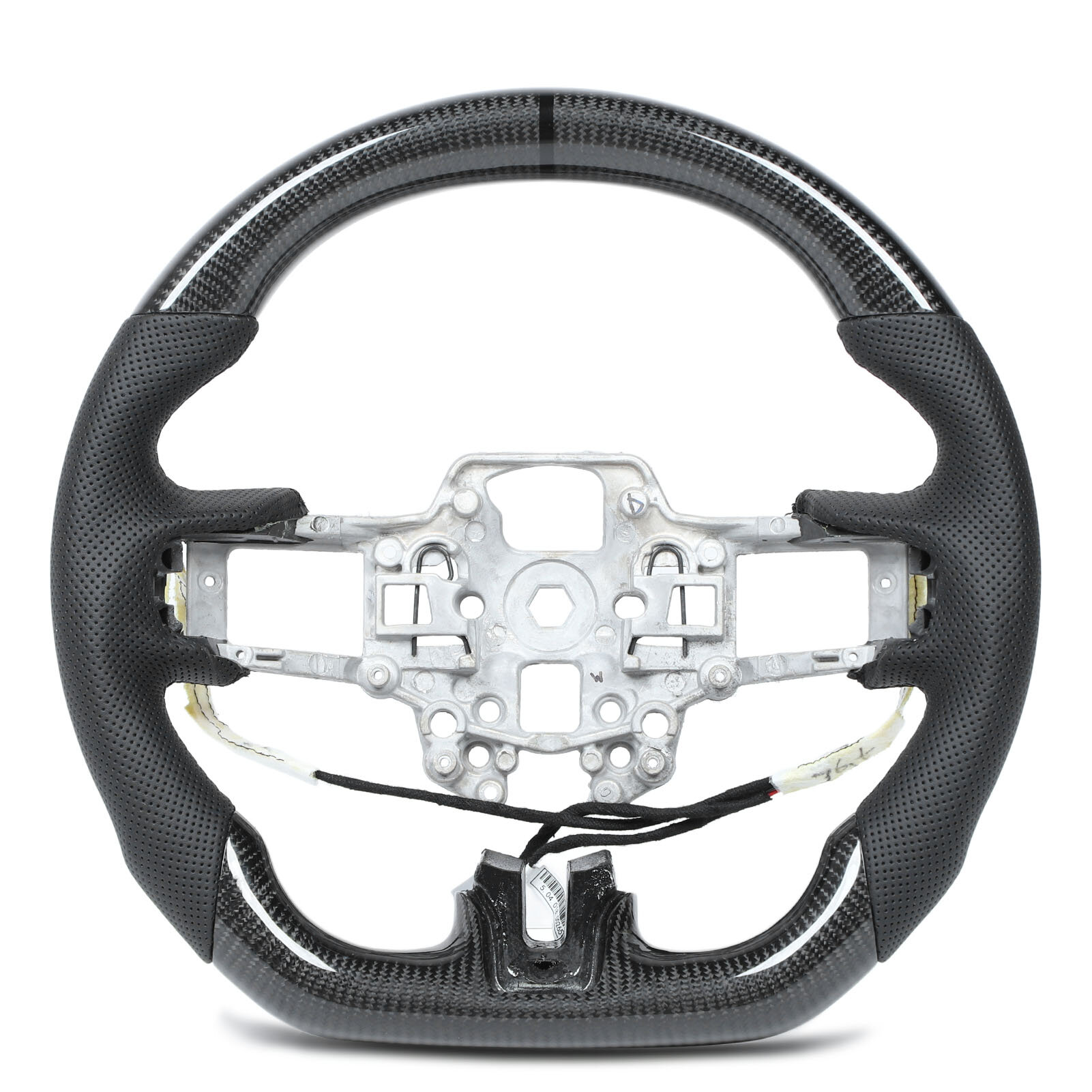 Рулевое колесо с подогревом, карбон/перфорированная кожа, черная строчка