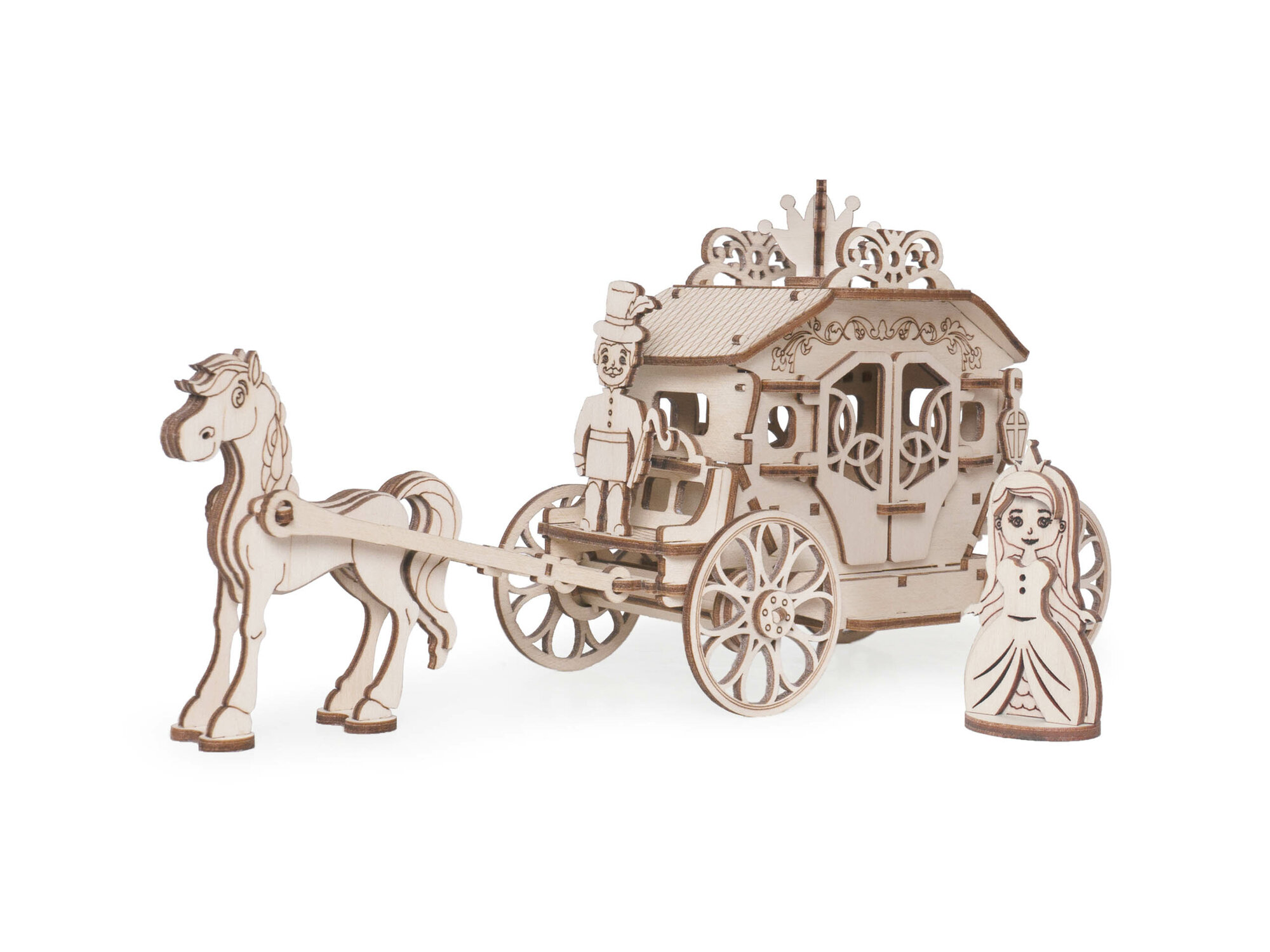 Деревянный конструктор Lemmo toys Маленькая карета 79 деталей 0104 5+