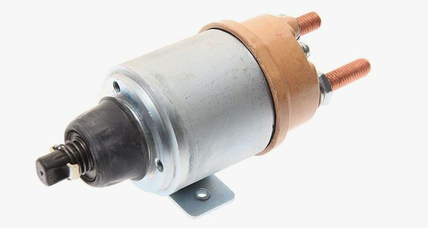 Реле стартера БАТЭ 5432.3708800-01, для МАЗ и Урал, длина 220мм, серый металлик