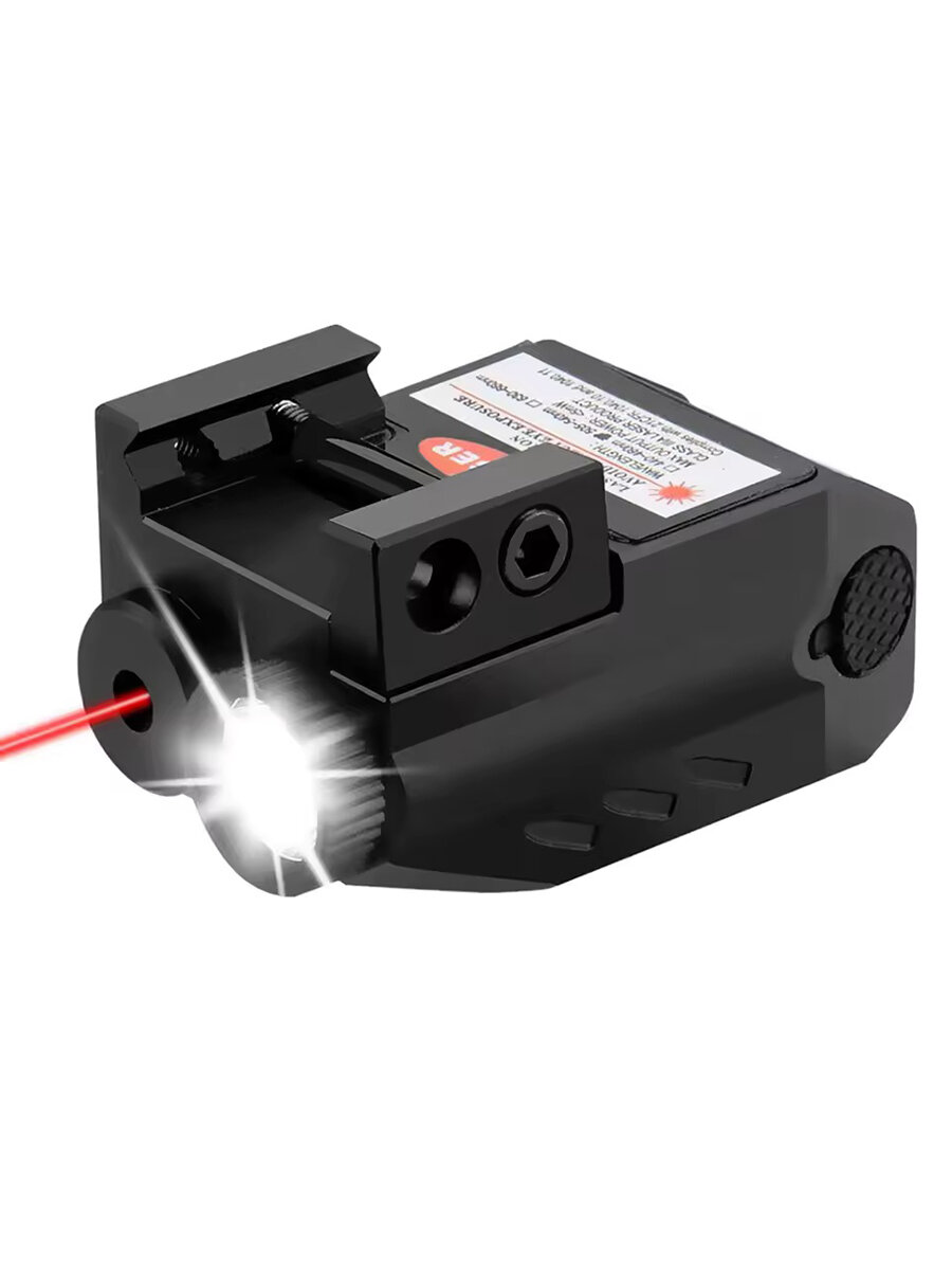 MDGRWY MDG219R Перезаряжаемый тактический комбинированный фонарь с красным лазером и светодиодом мощностью 500 люмен