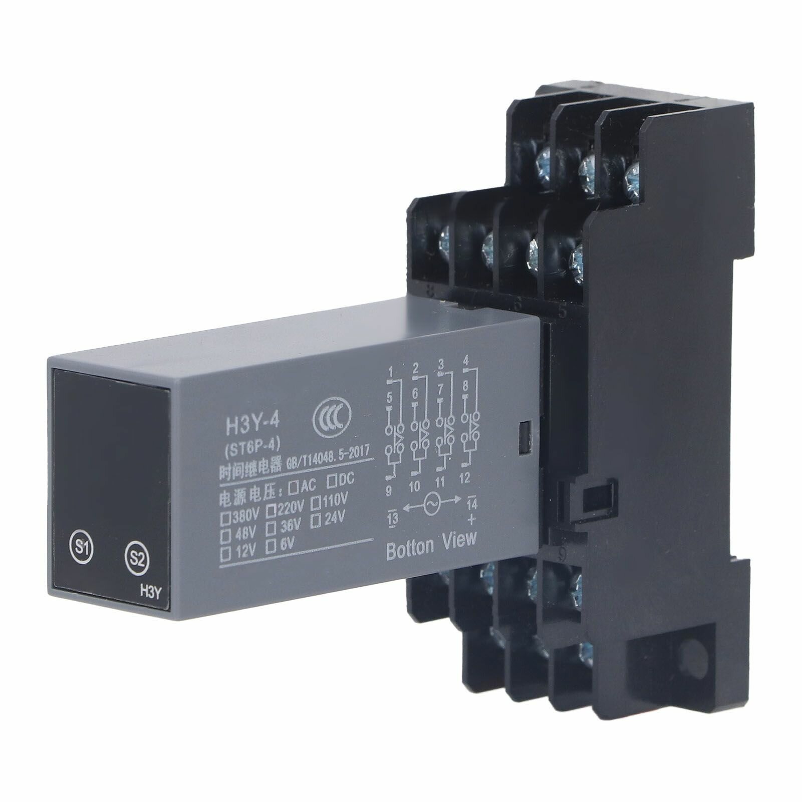 4-канальное реле задержки, цифровой дисплей, уличные фонари, AC48V