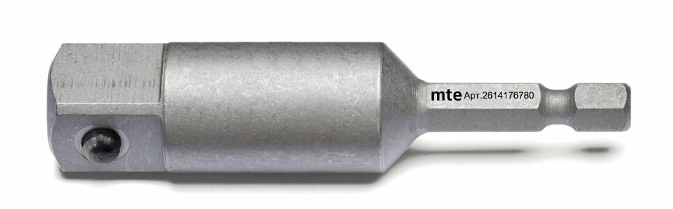 Адаптер (переходник) для торцевых головок 1/2" 74 мм хвостовик E6,3 мм mte