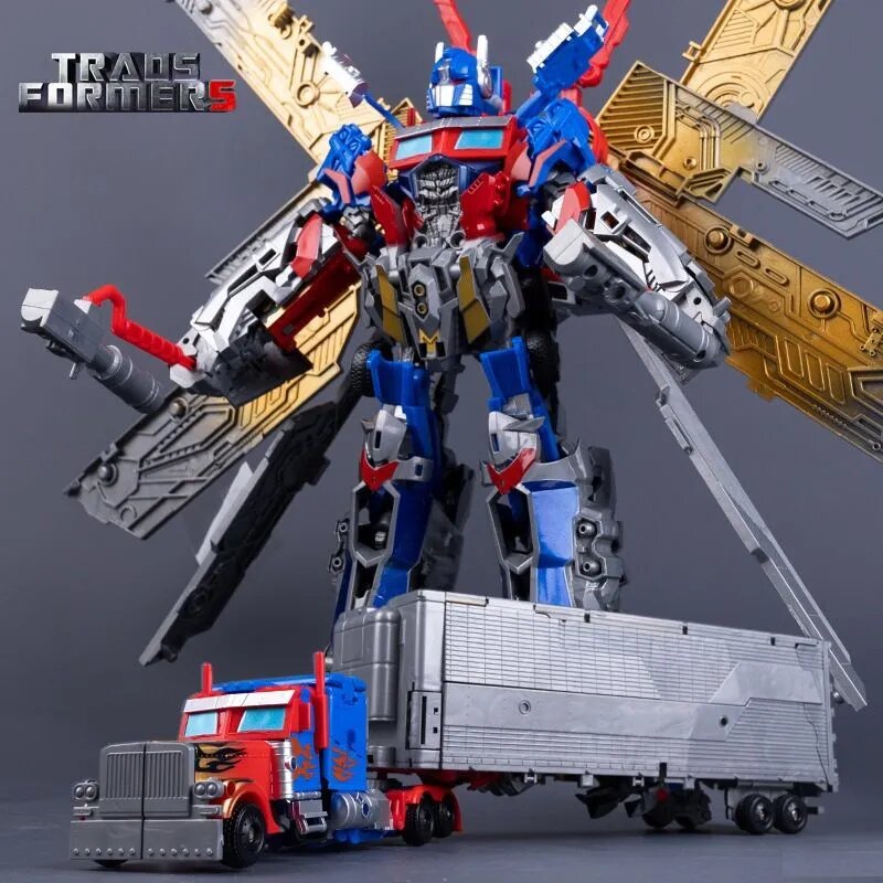 Трансформеры робот, Transformers Оптимус Прайм/Optimus Prime+trailer, подарок для мальчика/8818