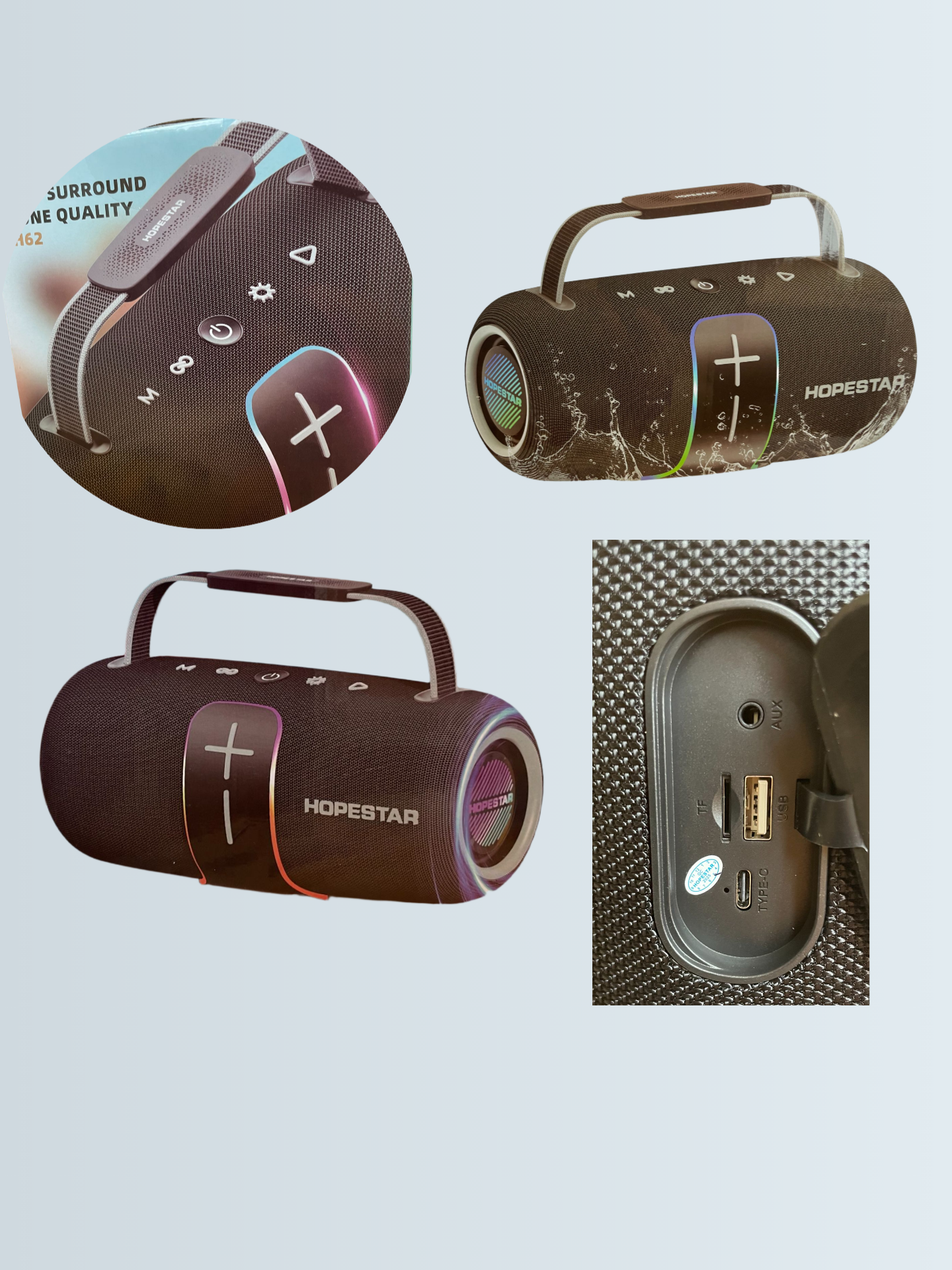 Портативная беспроводная Bluetooth колонка HOPESTAR H62, черный