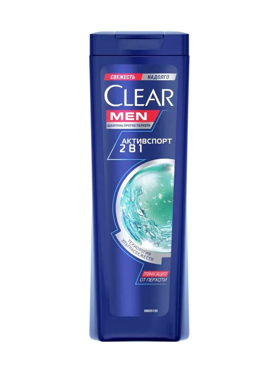 Шампунь CLEAR "Актив Спорт", для всех типов, для ежедневного применения, 400мл
