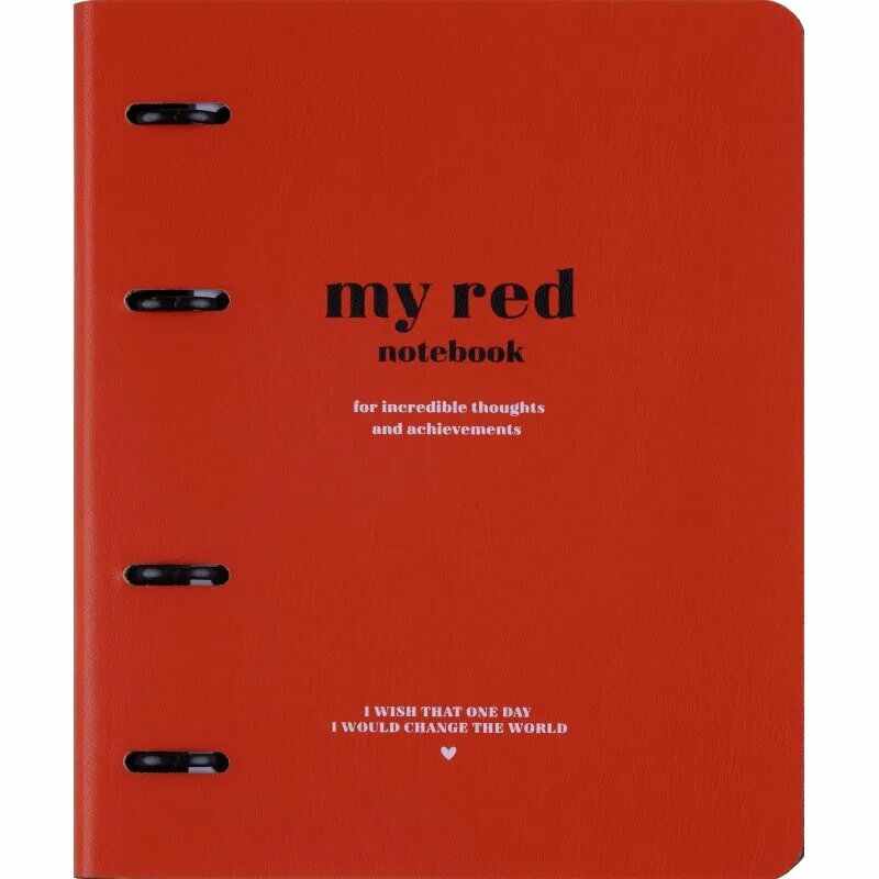 Тетрадь общая, IS, 175х212мм, 120л, клетка, кольца. Color, красный N4587, 2054556