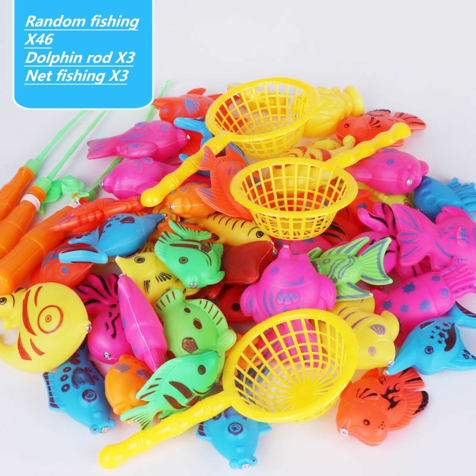 52 шт. магнитные рыболовные игрушки, детские пластиковые удочки, водные развлечения, подарки для малышей