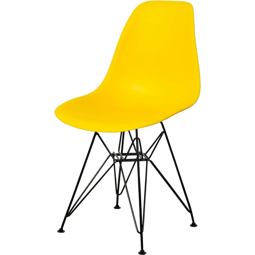 DERSTUHL Стул пластиковый Black Eames, лимон DSL03.011