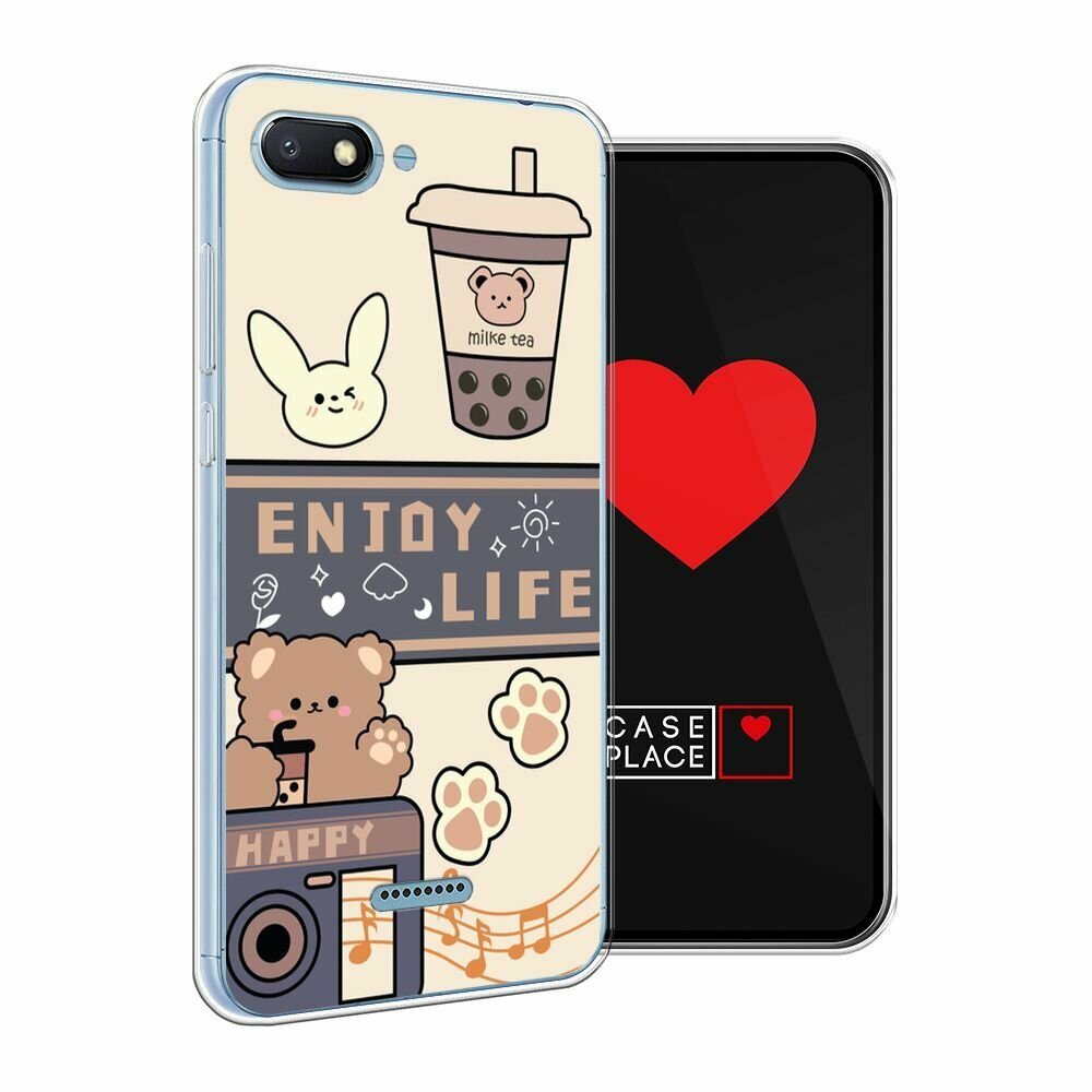 Чехол на Xiaomi Redmi 6A / Сяоми Редми 6А с принтом "Enjoy life 1" — фото 1