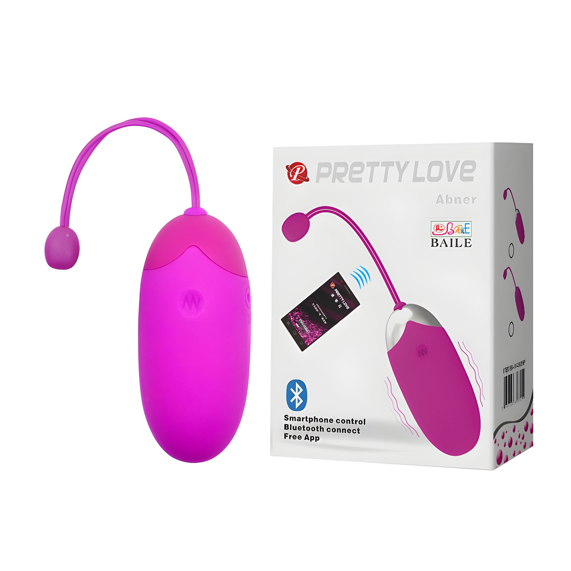 Вибромассажер-яичко, управл. от смартфона или через Bluetooth, перезаряж,12 ф-ций, 2 года гарантии