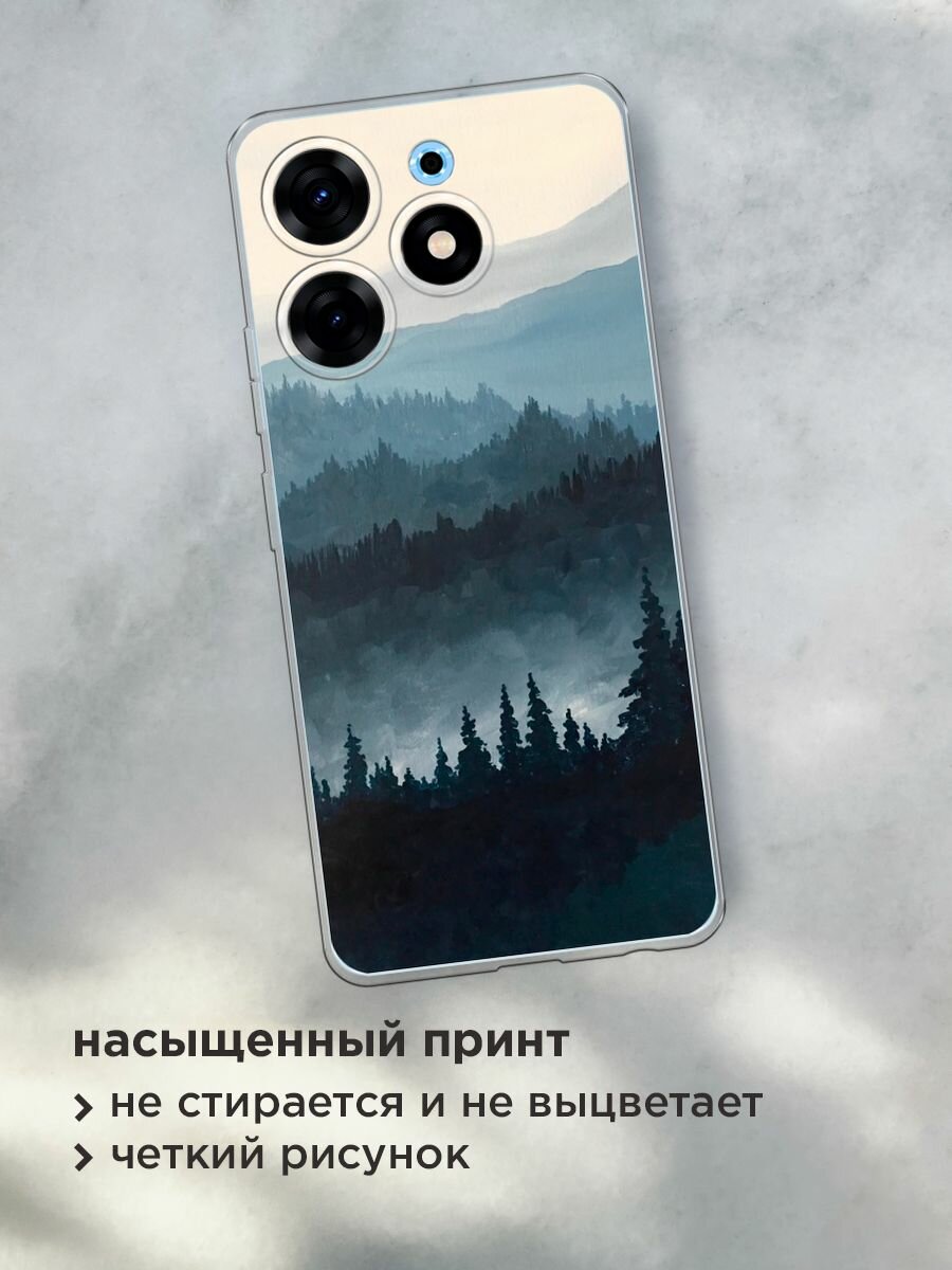 Чехол на Tecno Spark 10 Pro / Текно Спарк 10 Про с принтом "Туманные горы" — фото 1