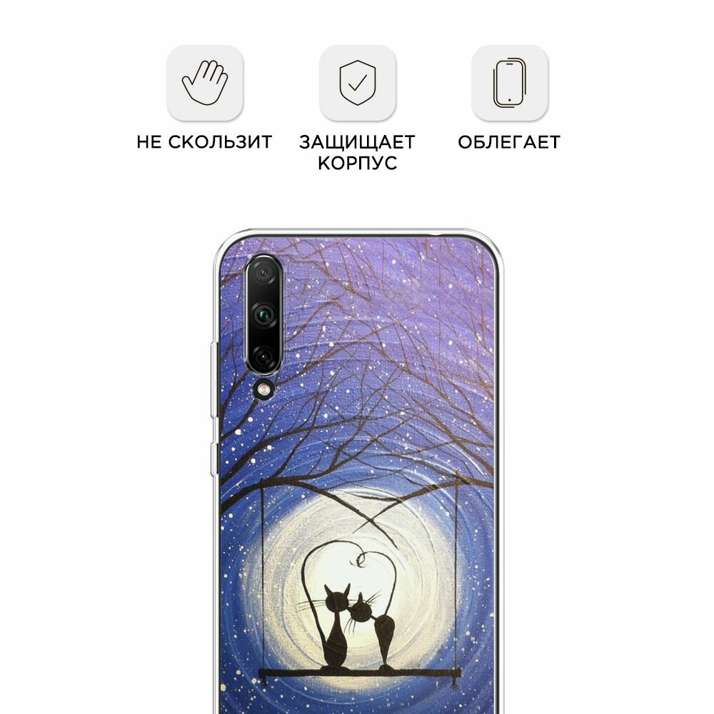 Чехол на Honor 30i / Хонор 30i с принтом Влюбленные котики 10 — фото 1