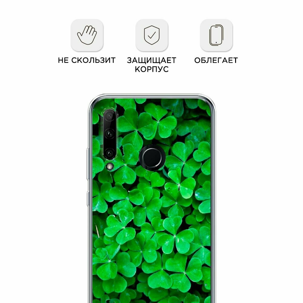 Чехол на Honor 10i/20 Lite 2019/20e/Huawei P Smart Plus 2019 / Хонор 10i с принтом "Клевер" — фото 1