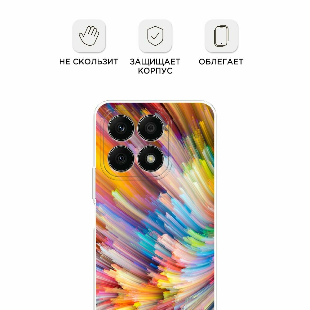 Силиконовый чехол на Honor X8A / Хонор X8A с принтом Абстракция 4 — фото 1