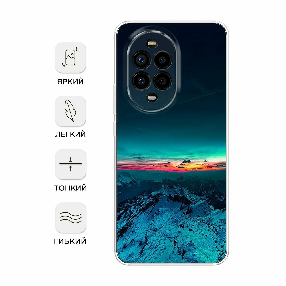 Чехол на Huawei Nova 13 Pro / Хуавей Нова 13 Про с принтом "Закат в горах" — фото 1