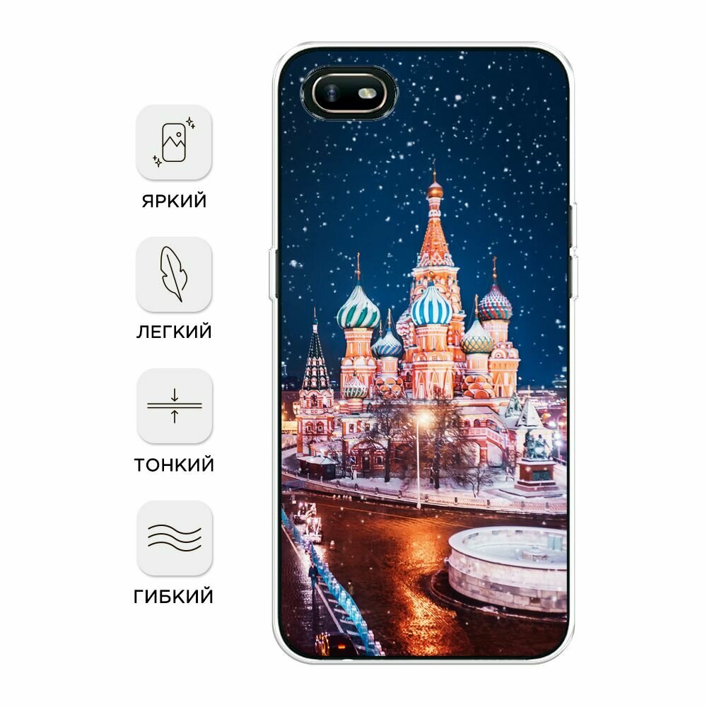Силиконовый чехол на Oppo A1k / Оппо А1к с принтом "Москва 1" — фото 1