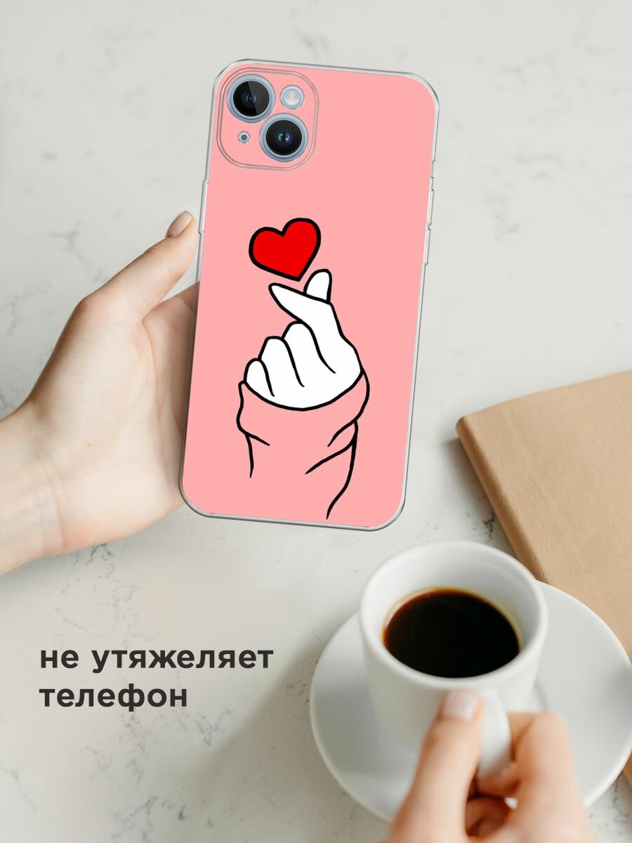Чехол на Apple iPhone 14 / Айфон 14 с принтом "Милое сердечко" — фото 1
