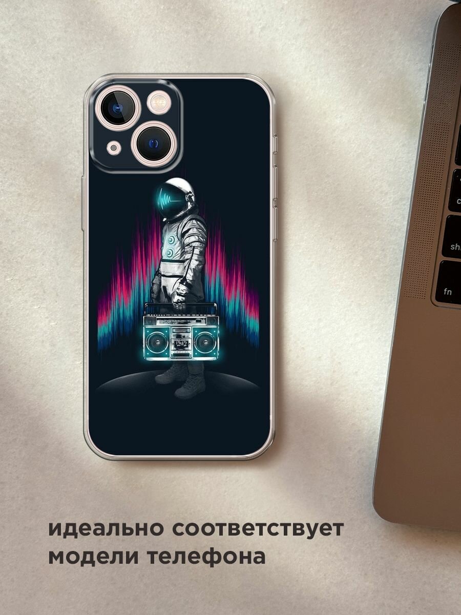 Чехол на Apple iPhone 13 mini / Айфон 13 мини с принтом "Космическая вечеринка" — фото 1
