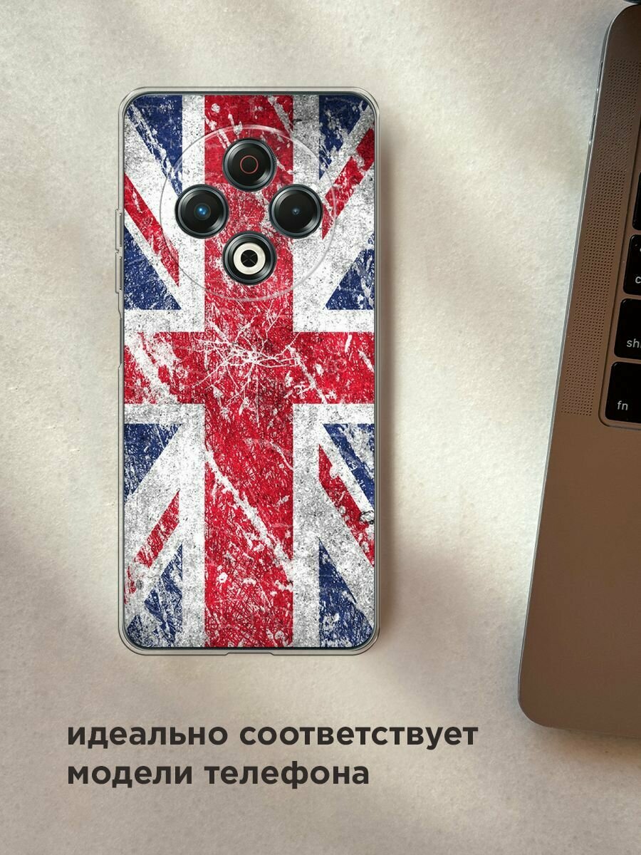 Чехол на Tecno Spark 30 / Текно Спарк 30 с принтом "Флаг британский" — фото 1