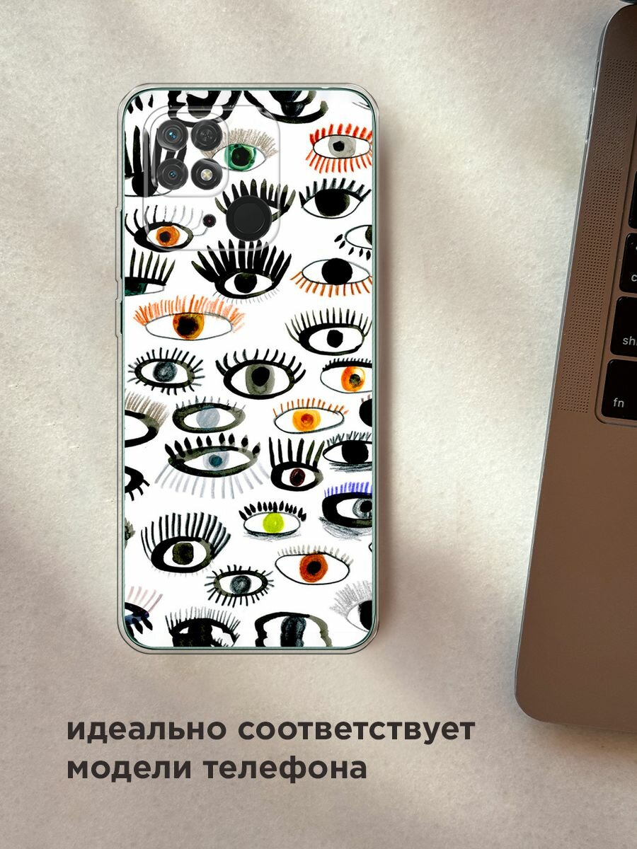 Чехол на Xiaomi Redmi 10C / Сяоми Редми 10C с принтом "Глаза акварель" — фото 1