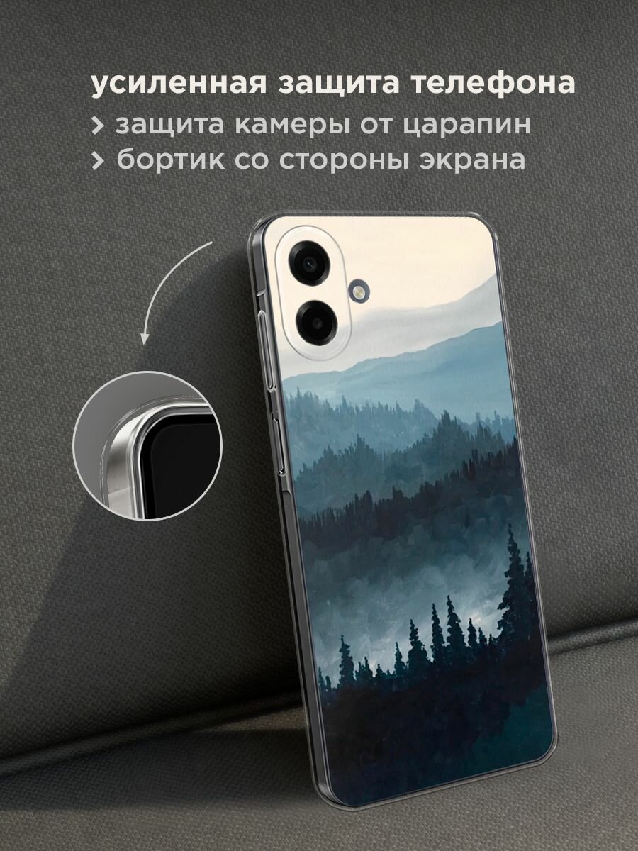 Чехол на Samsung Galaxy A07 / Самсунг А07 с принтом "Туманные горы" — фото 1