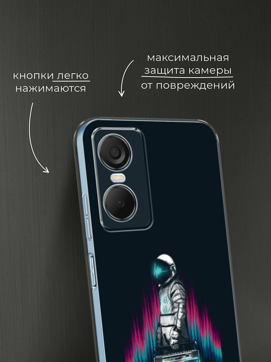Чехол на Tecno Pop 6 pro / Техно Поп 6 Про с принтом "Космическая вечеринка" — фото 1