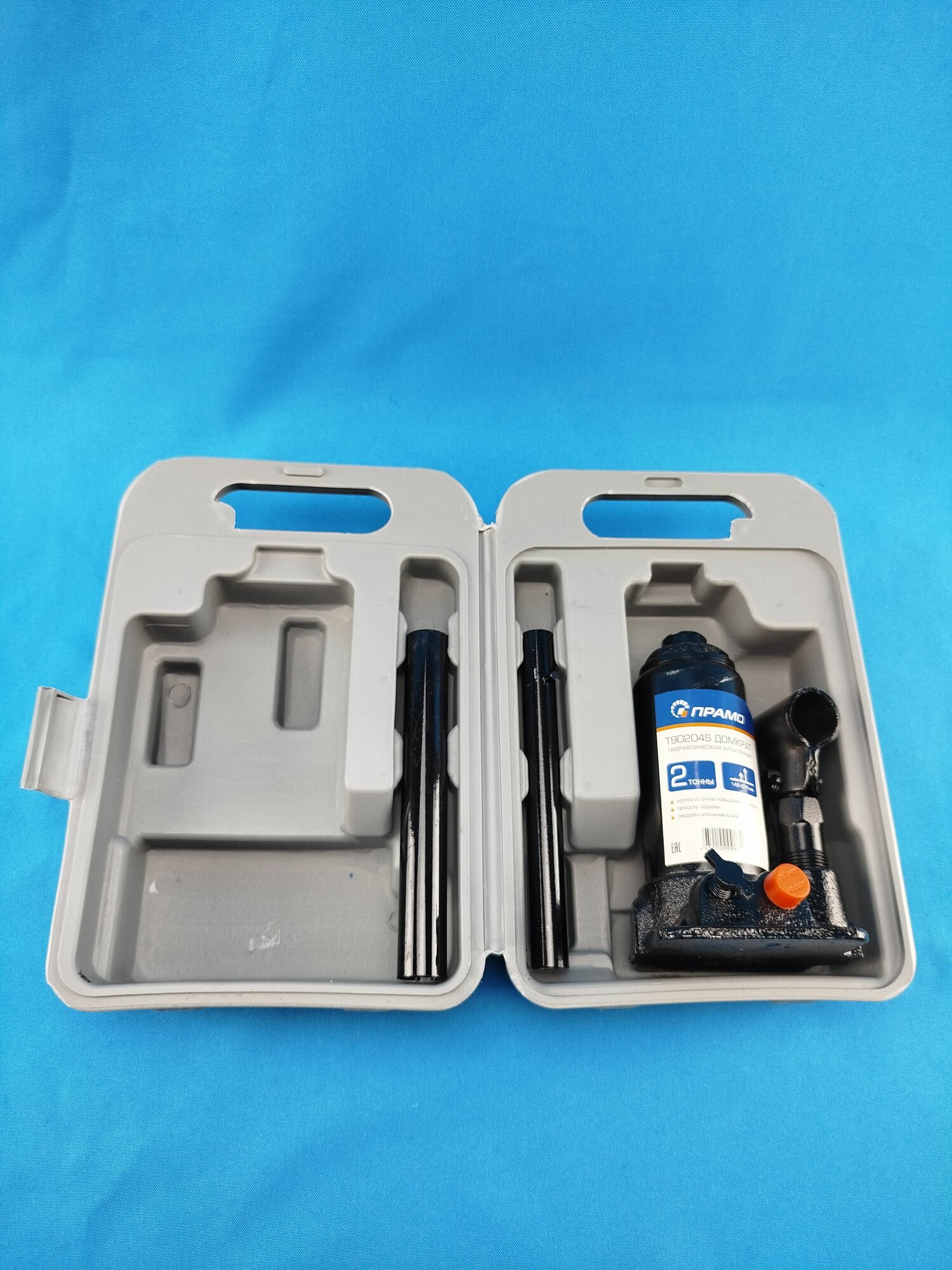 Домкрат бутылочный "прамо" 2т, в кейсе 181-345мм